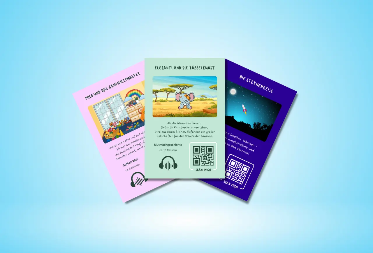 Lauschkarten für Kids: Karten mit Hörgeschichten für Kinder